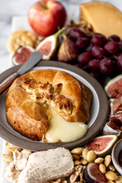 Baked Brie with Crescent Rolls - Cooking with Cocktail Rings