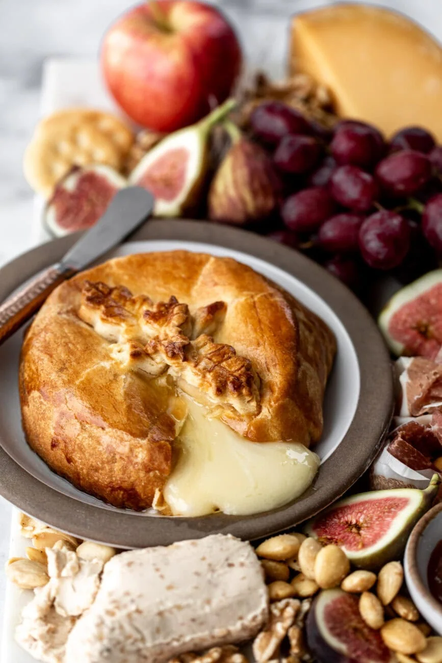 Baked Brie with Crescent Rolls - Cooking with Cocktail Rings