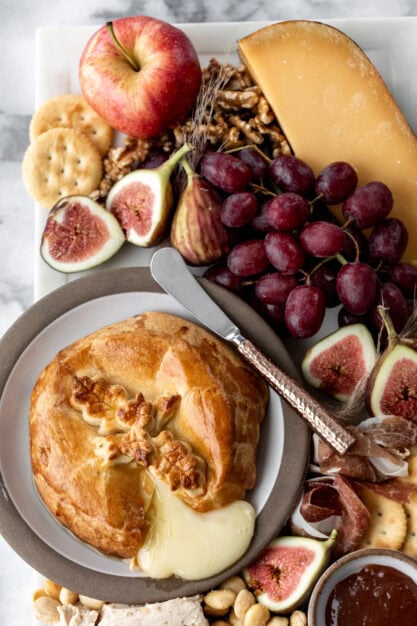 Baked Brie with Crescent Rolls - Cooking with Cocktail Rings