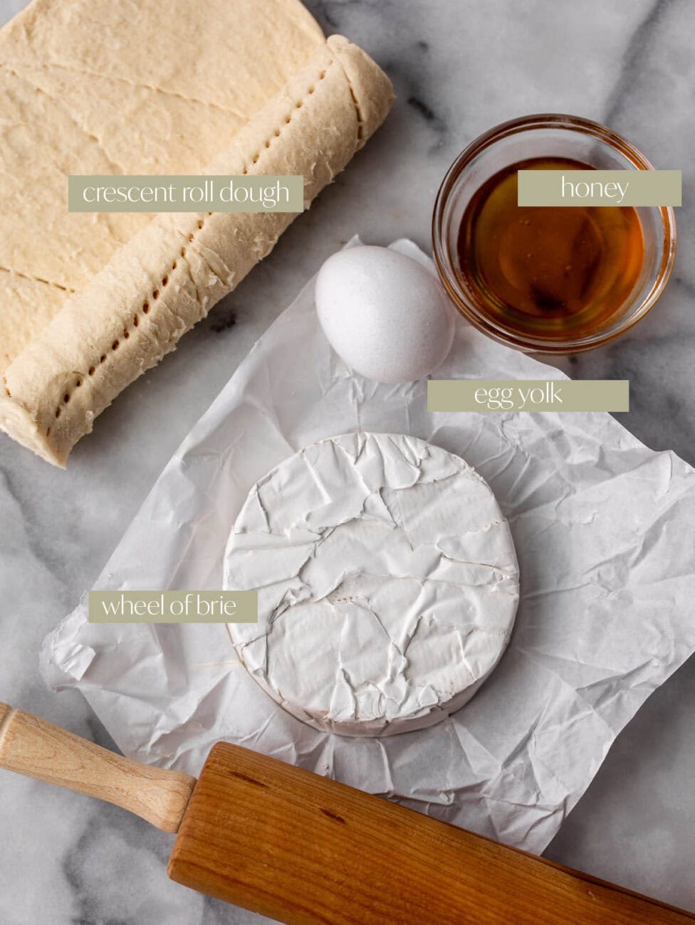 Baked Brie with Crescent Rolls - Cooking with Cocktail Rings