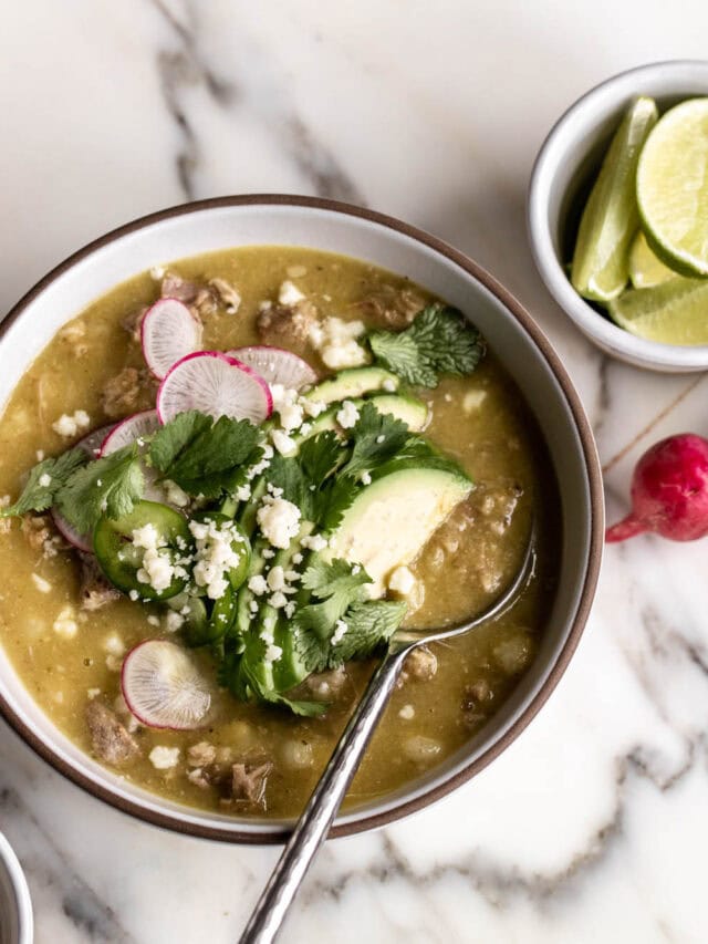 Pork Pozole Verde - Cooking with Cocktail Rings