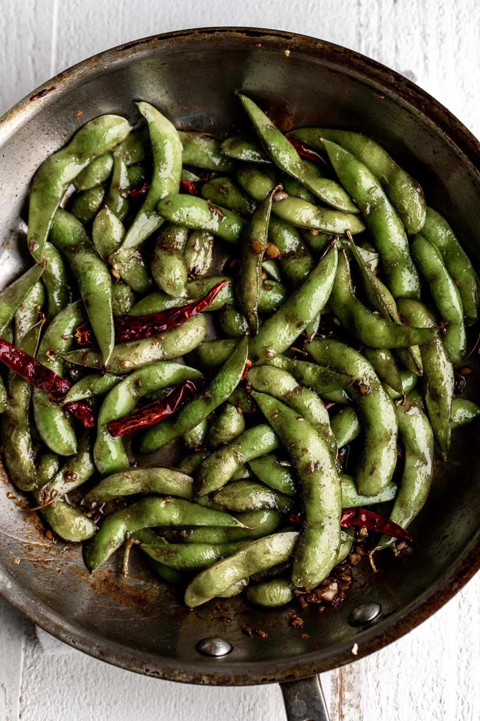 Garlic Soy Edamame - Cooking with Cocktail Rings