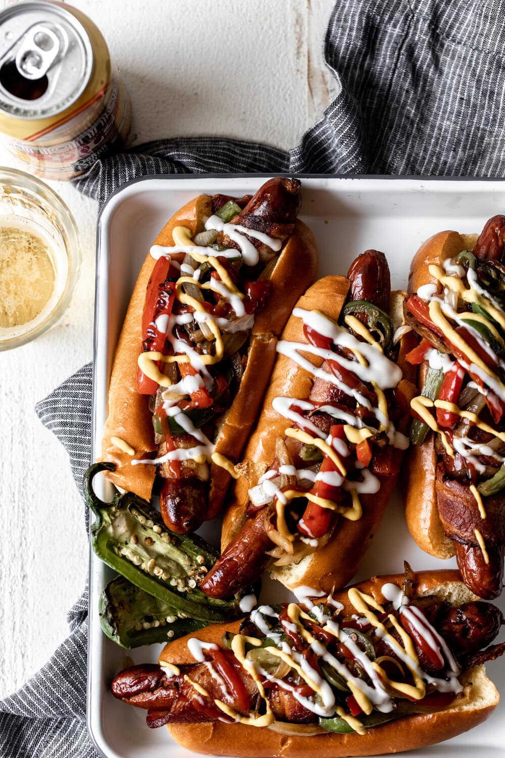 Bacon Wrapped Hot Dogs Cooking With Cocktail Rings