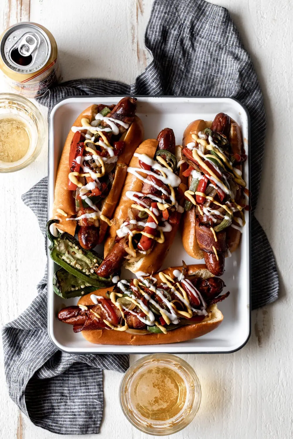 Bacon Wrapped Hot Dogs - Cooking with Cocktail Rings