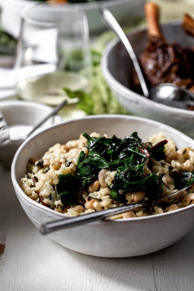 Balsamic and Caramelized Onion Braised Lamb Shanks Over White Bean ...