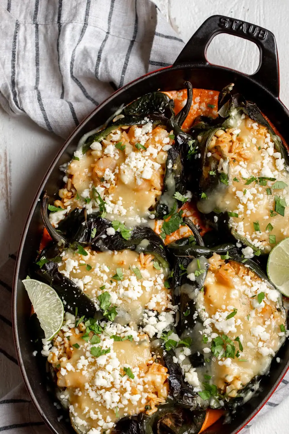 Baked Chile Relleno De Mariscos - Cooking with Cocktail Rings