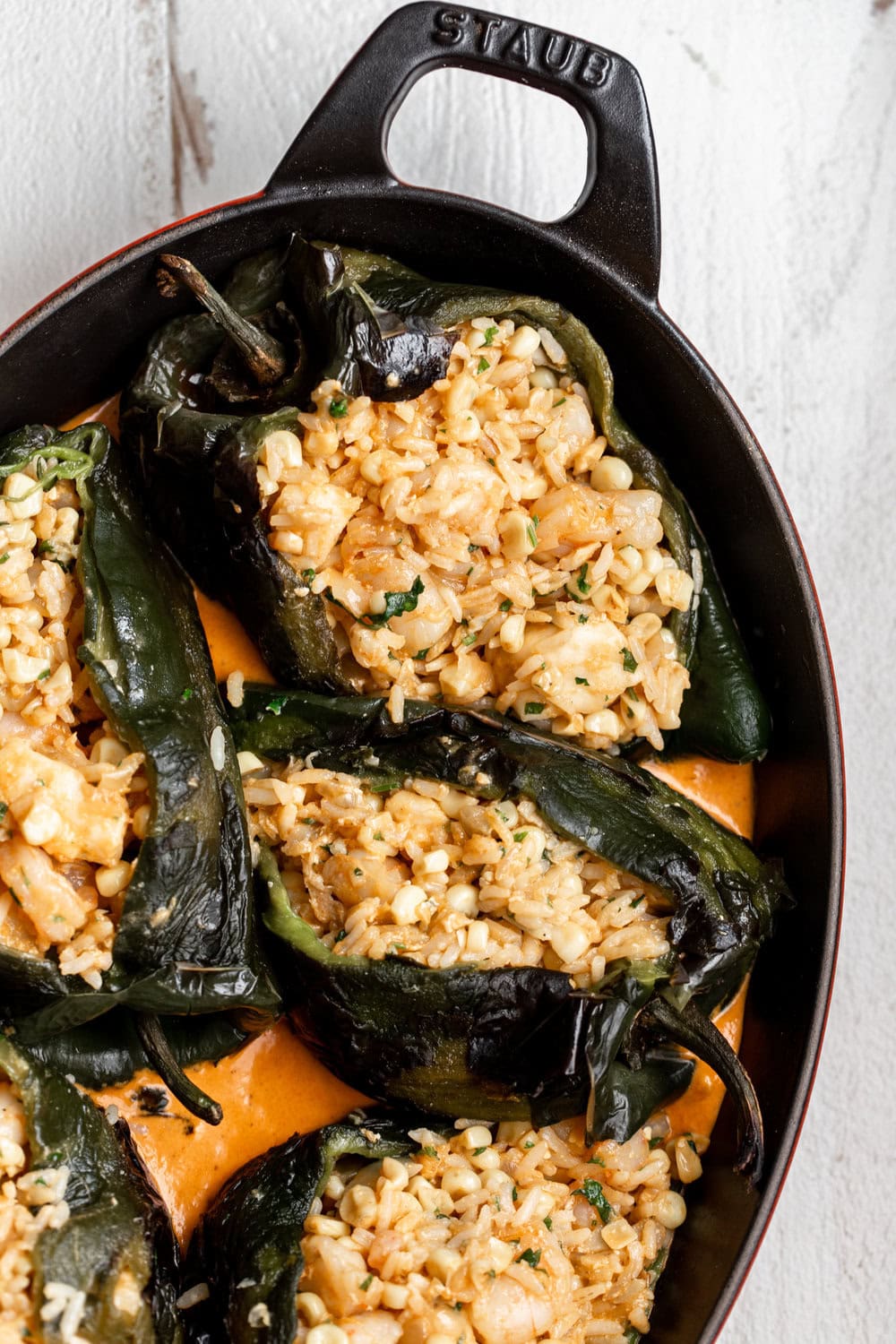 Chile Relleno De Marisco with Roasted Red Pepper Sauce - Cooking with ...