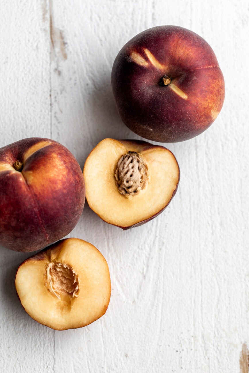 Peach Cornbread Upside-Down Cake - Cooking with Cocktail Rings