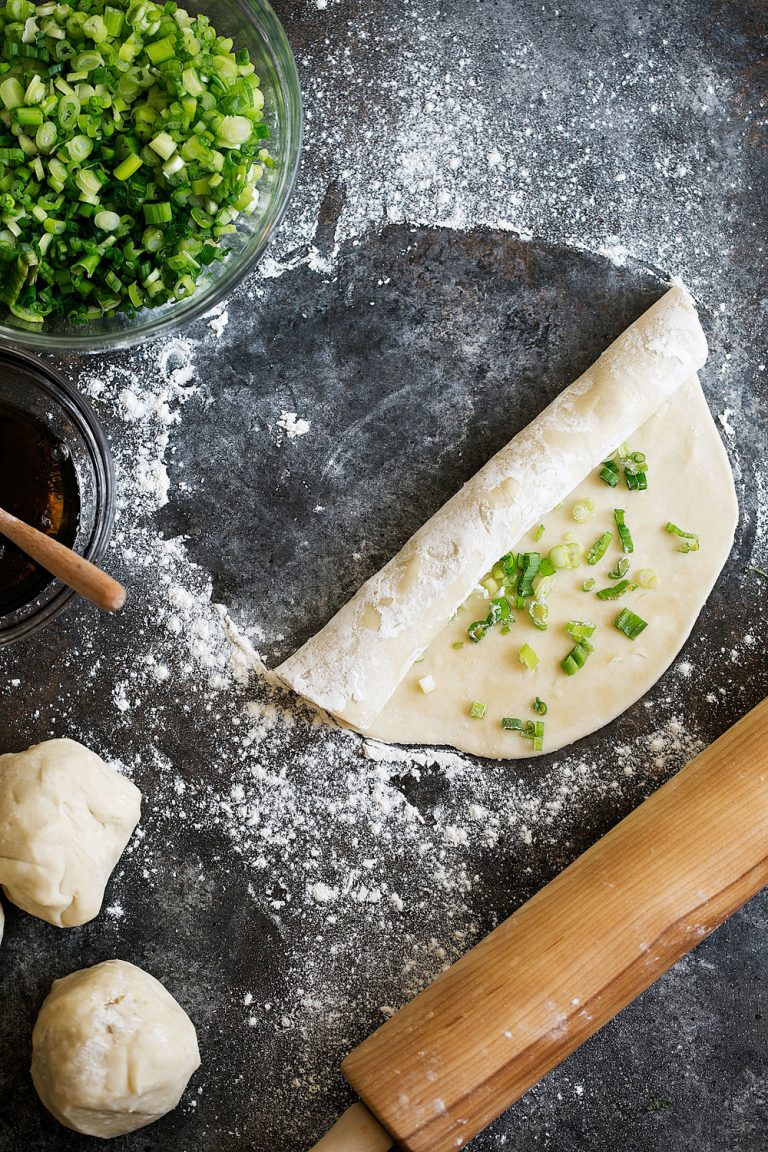 Scallion Pancakes - Cooking with Cocktail Rings
