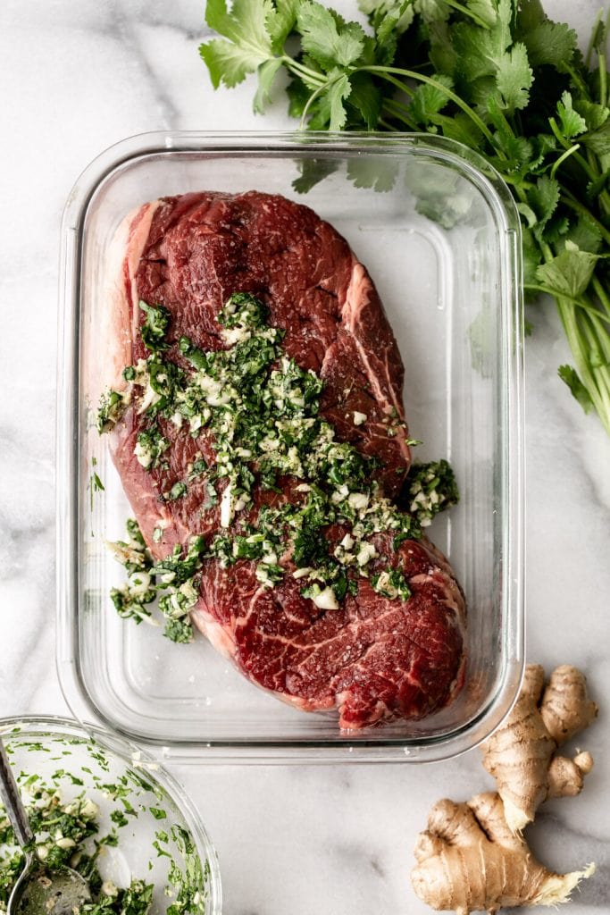 Thai Lime Beef over Bean Thread Noodles - Cooking with Cocktail Rings