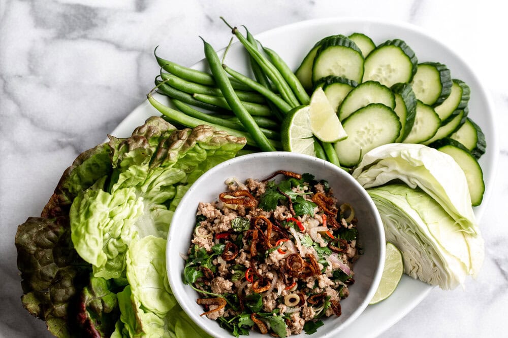 Issan-Style Thai Pork Larb - Spicy & Flavorful Minced Pork Salad ...