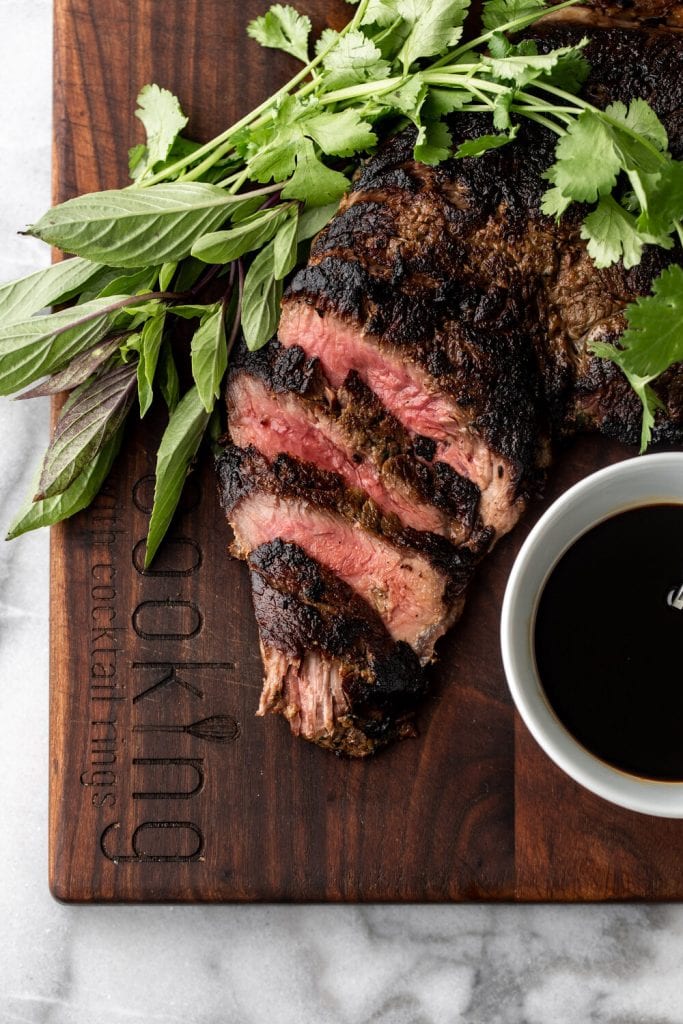 Thai Lime Beef over Bean Thread Noodles - Cooking with Cocktail Rings