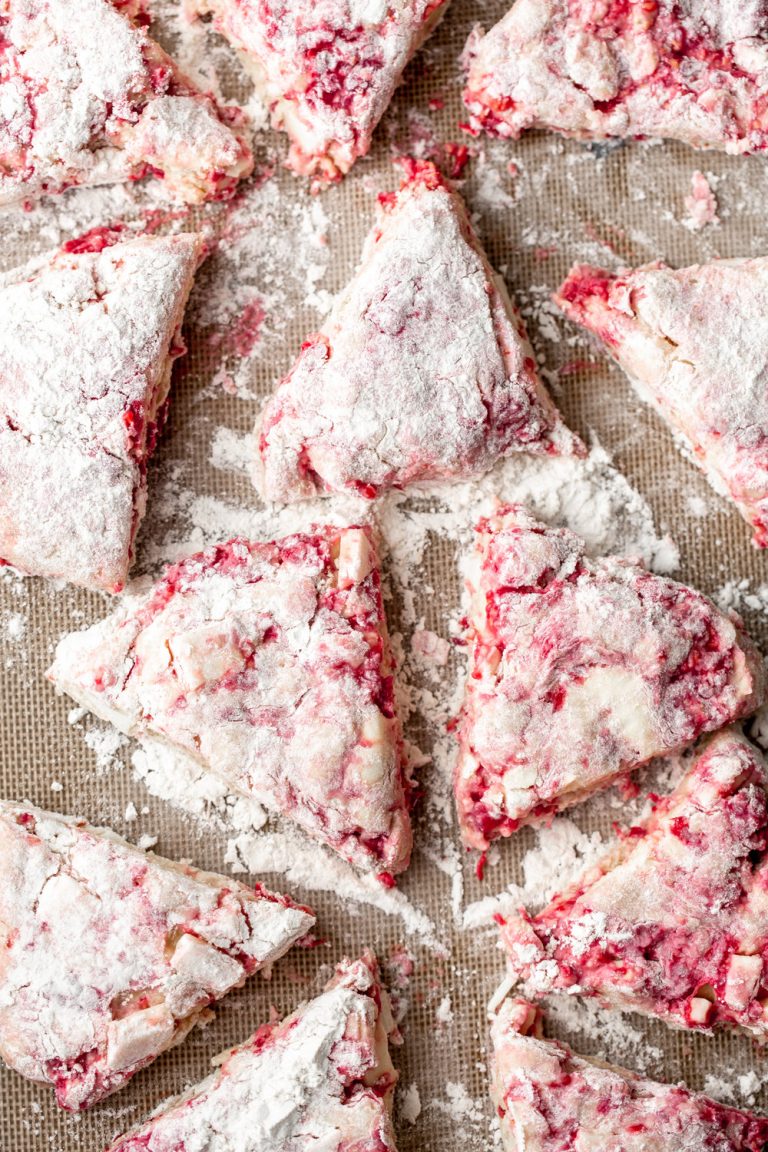 Raspberry White Chocolate Scones - Cooking with Cocktail Rings