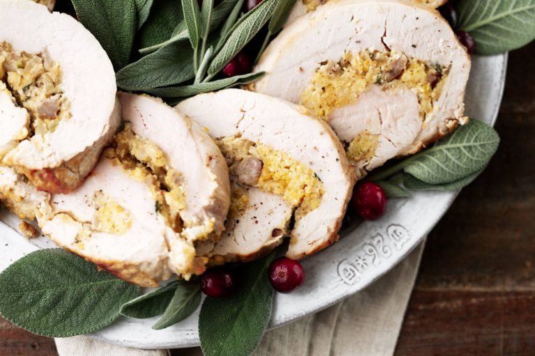 Southern Inspired: Turkey Roulades with Sausage Cornbread