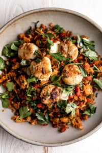 Pepperoni Fried Rice with Scallops and Garlic Aioli - Cooking with ...