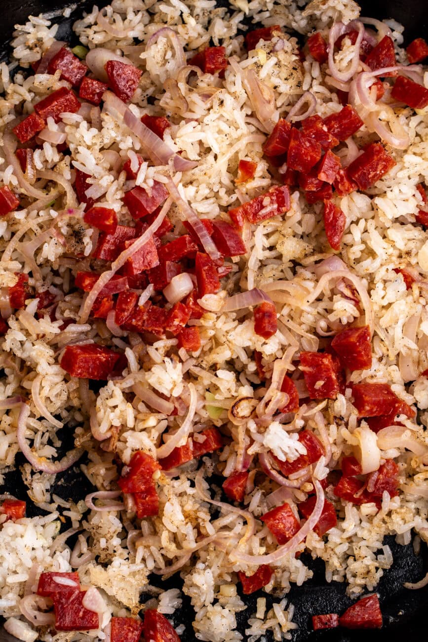 Pepperoni Fried Rice with Scallops and Garlic Aioli - Cooking with ...