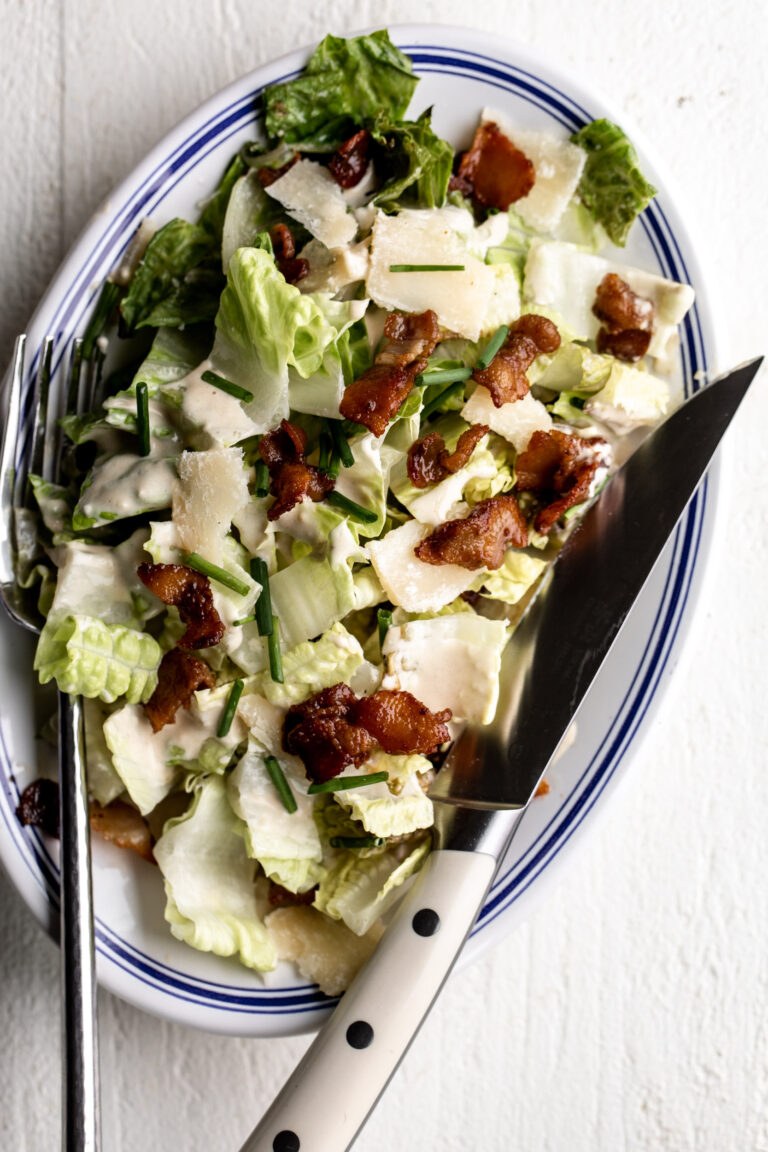 Easy Grilled Caesar Salad with Bacon - Cooking with Cocktail Rings