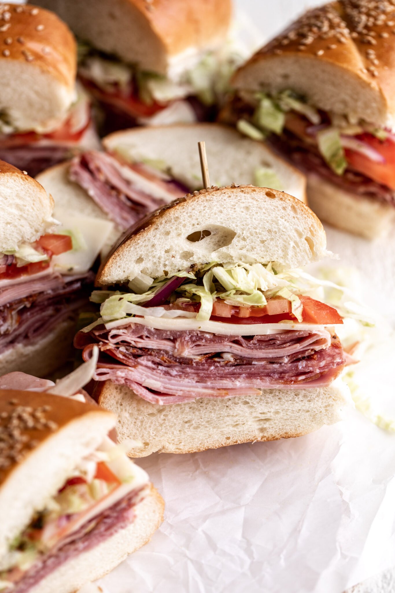 Italian Sub Sandwich - Cooking with Cocktail Rings