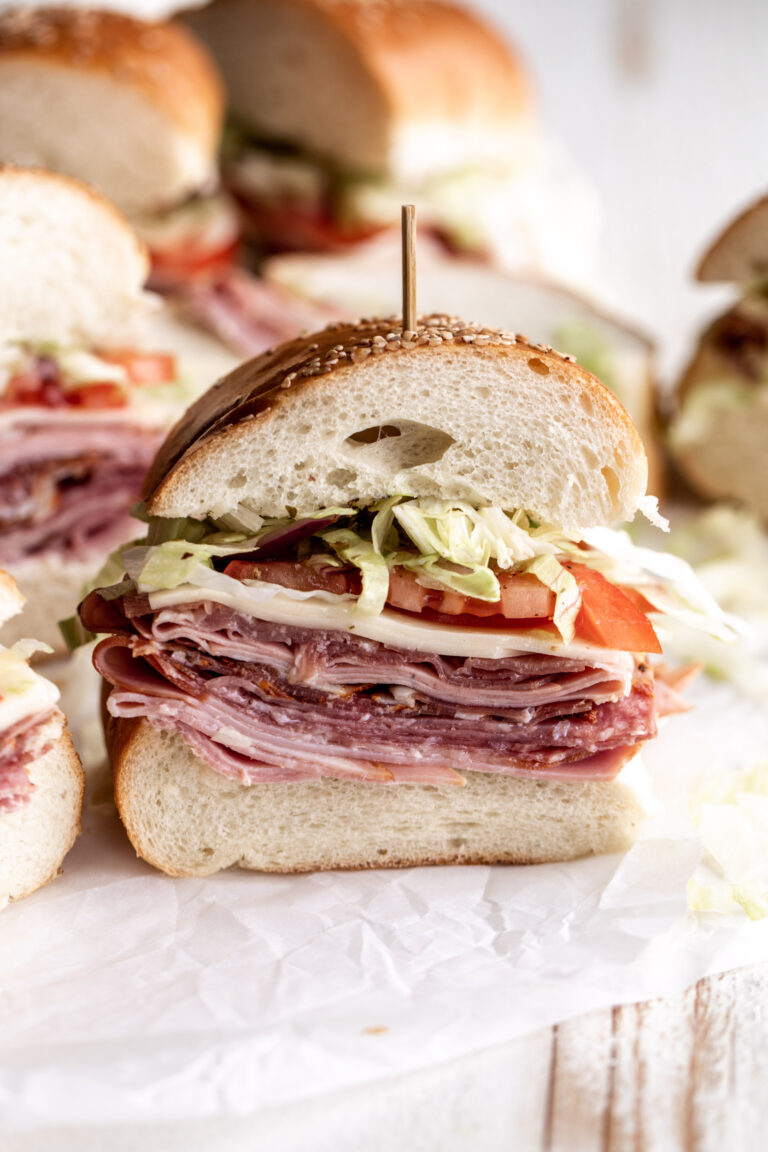 Italian Sub Sandwich - Cooking with Cocktail Rings