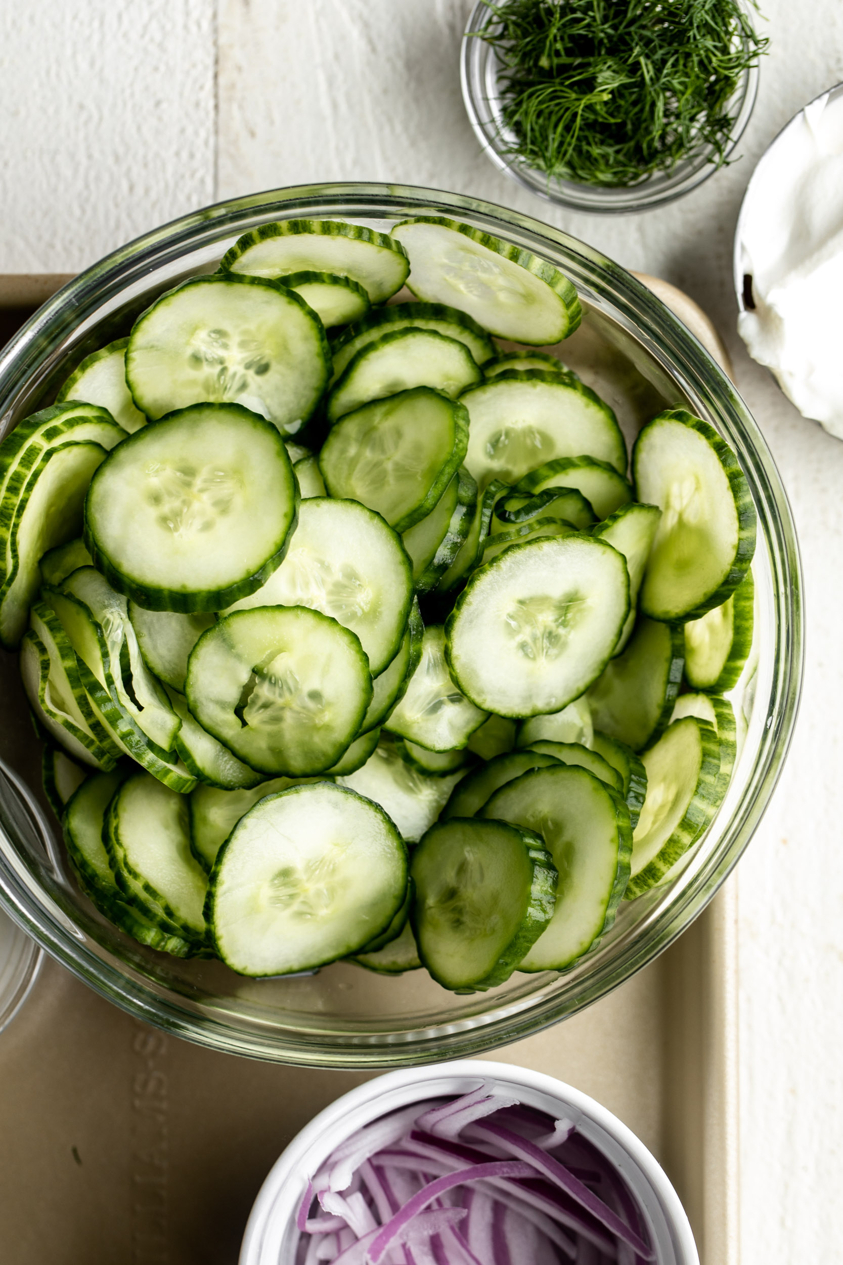 Creamy Cucumber Salad - Cooking with Cocktail Rings