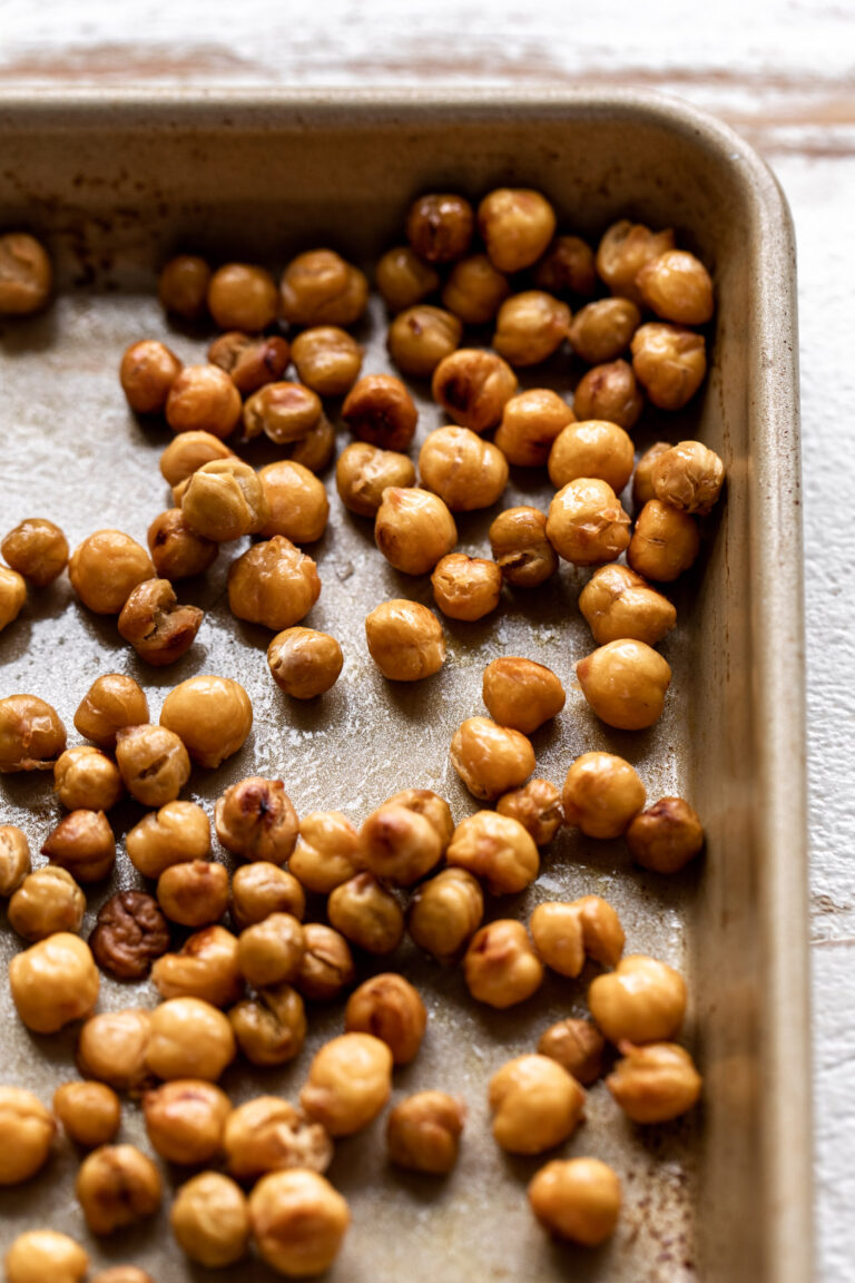 Spicy Hummus with Roasted Chickpeas - Cooking with Cocktail Rings
