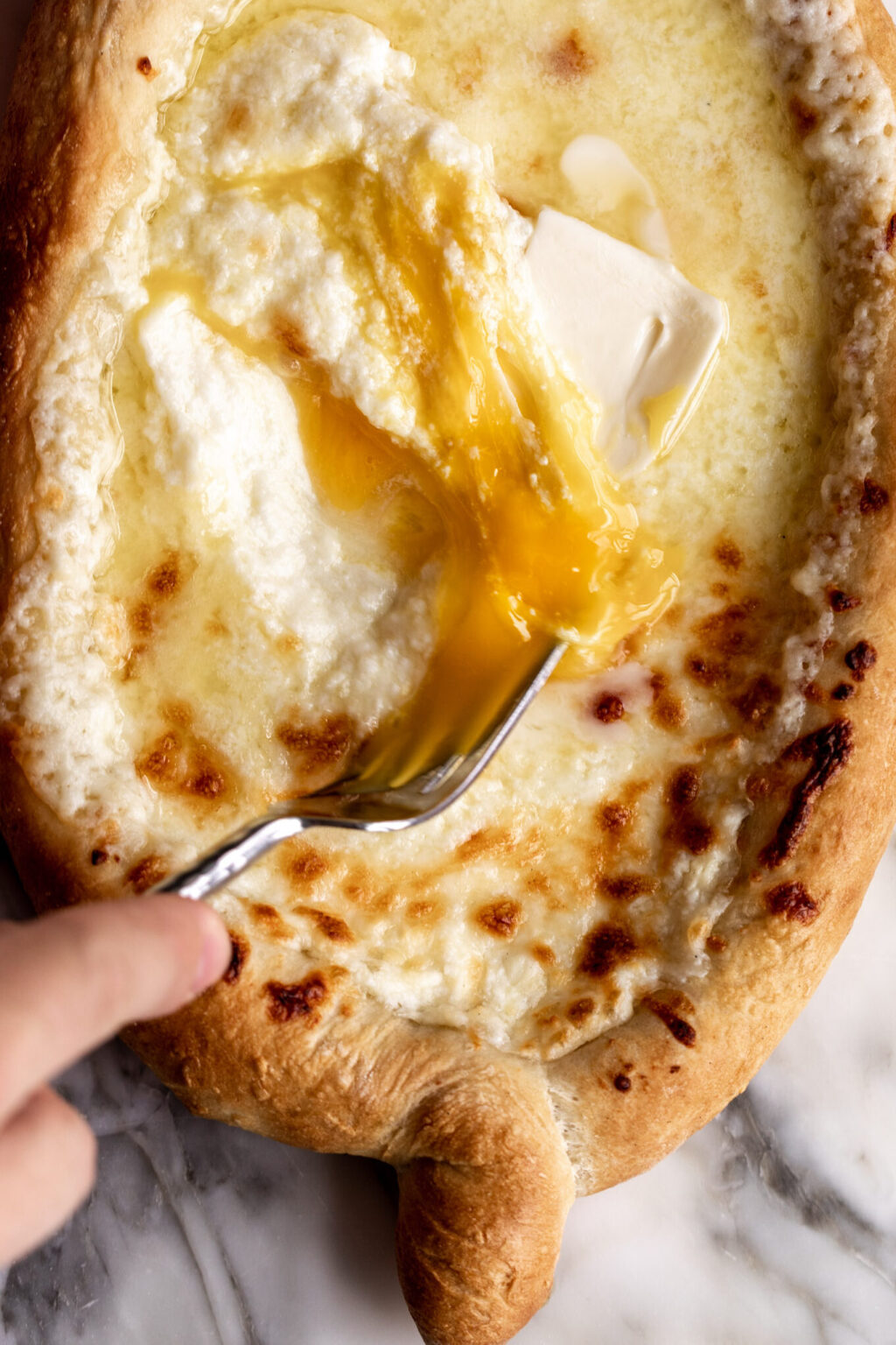 Georgian Cheese Bread Boat (Adjaruli Khachapuri)