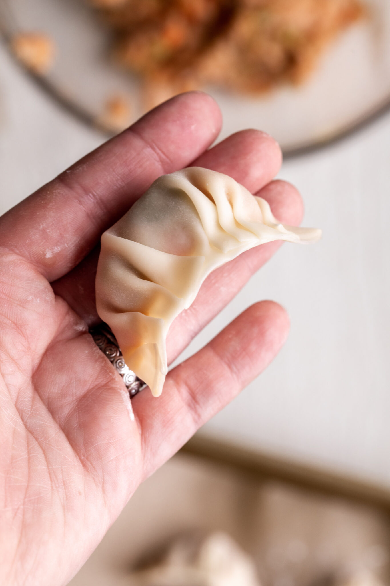 Buffalo Chicken Dumplings - Cooking with Cocktail Rings