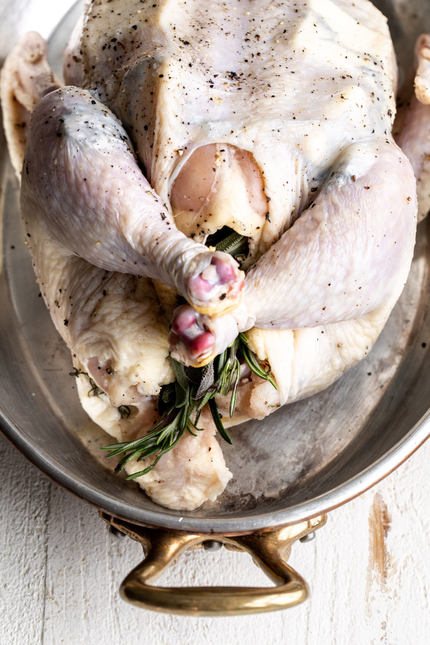 Dry-Brined Whole Herb Roasted Chicken - Cooking with Cocktail Rings