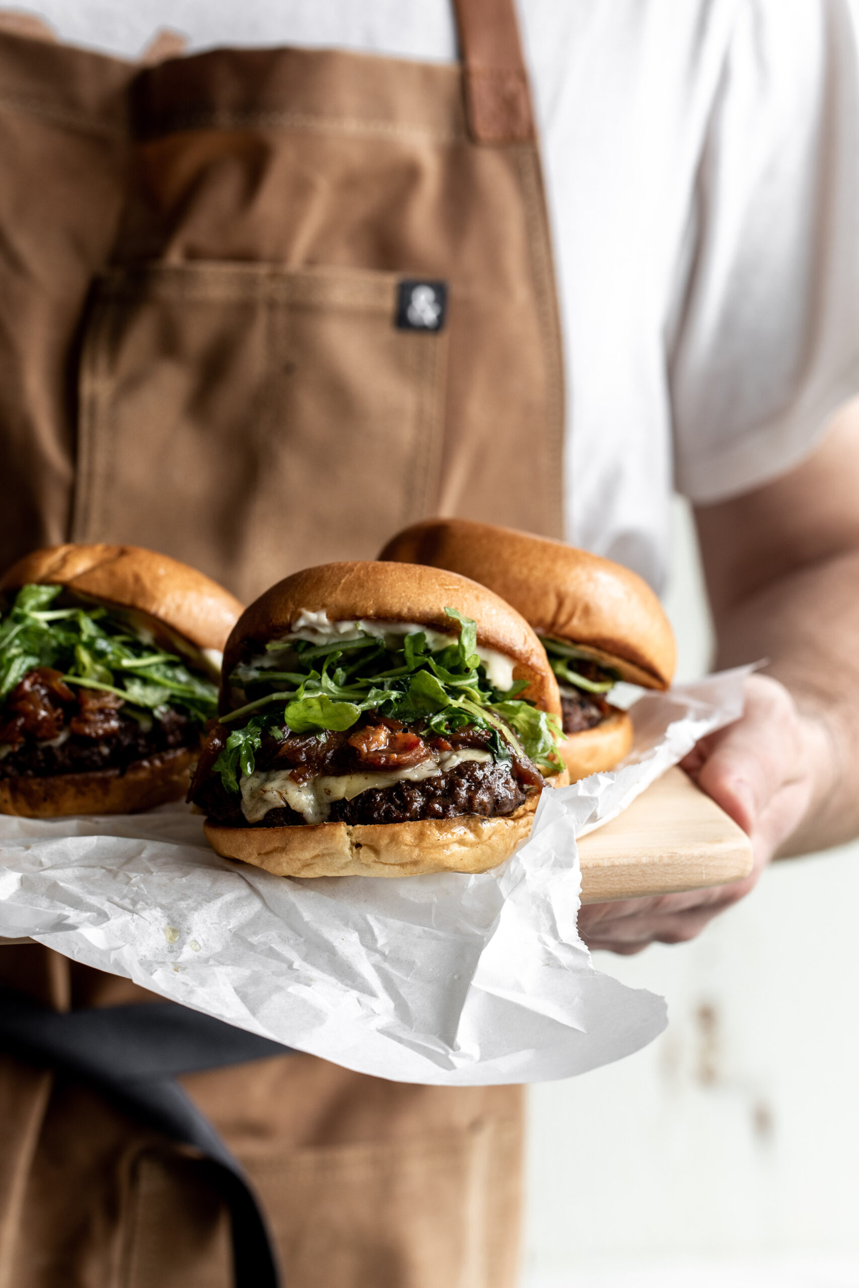 French Onion Soup Burger - Cooking with Cocktail Rings