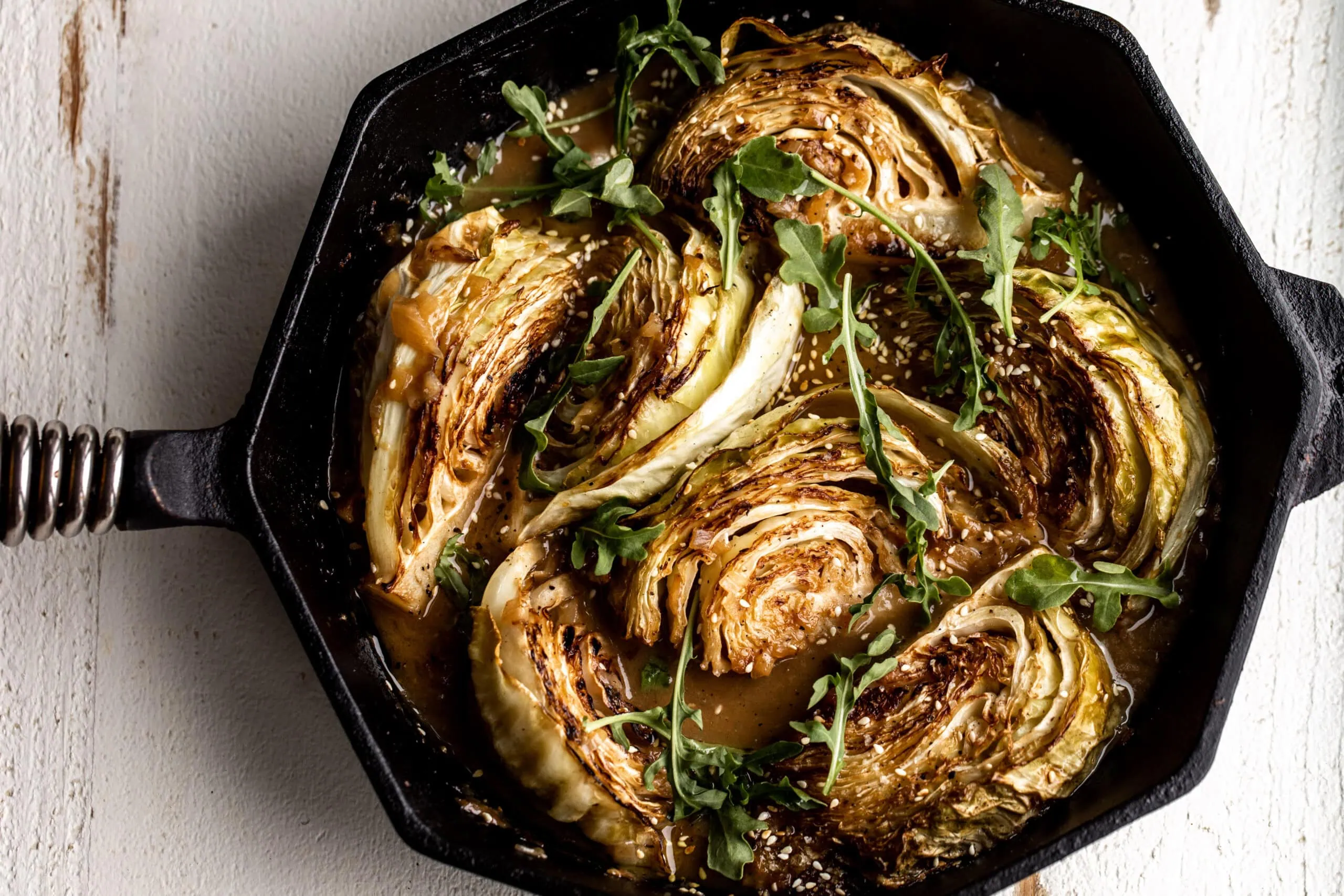 Miso Braised Cabbage - Cooking with Cocktail Rings
