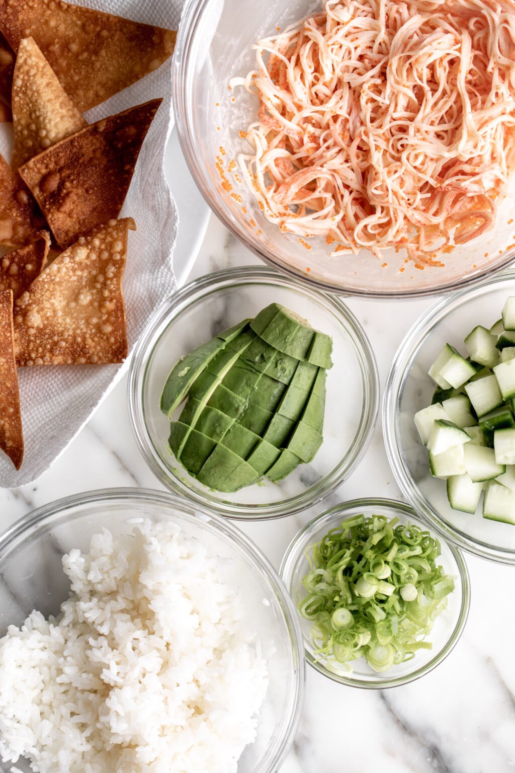 California Roll Sushi Stack - Cooking with Cocktail Rings