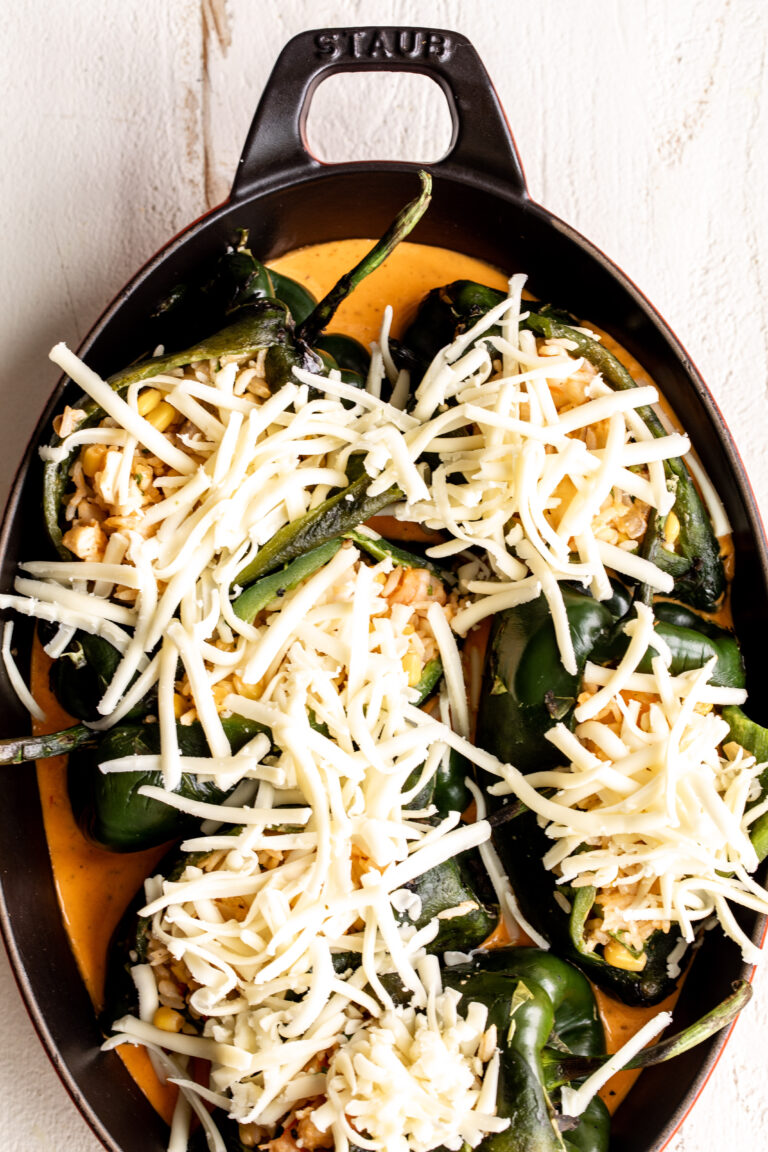 Baked Chile Relleno De Mariscos - Cooking with Cocktail Rings