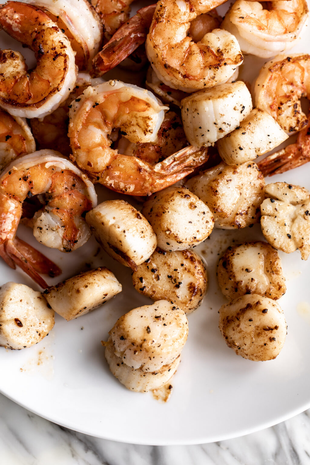 Creamy Seafood Sauce Over Shrimp & Scallops - Cooking with Cocktail Rings