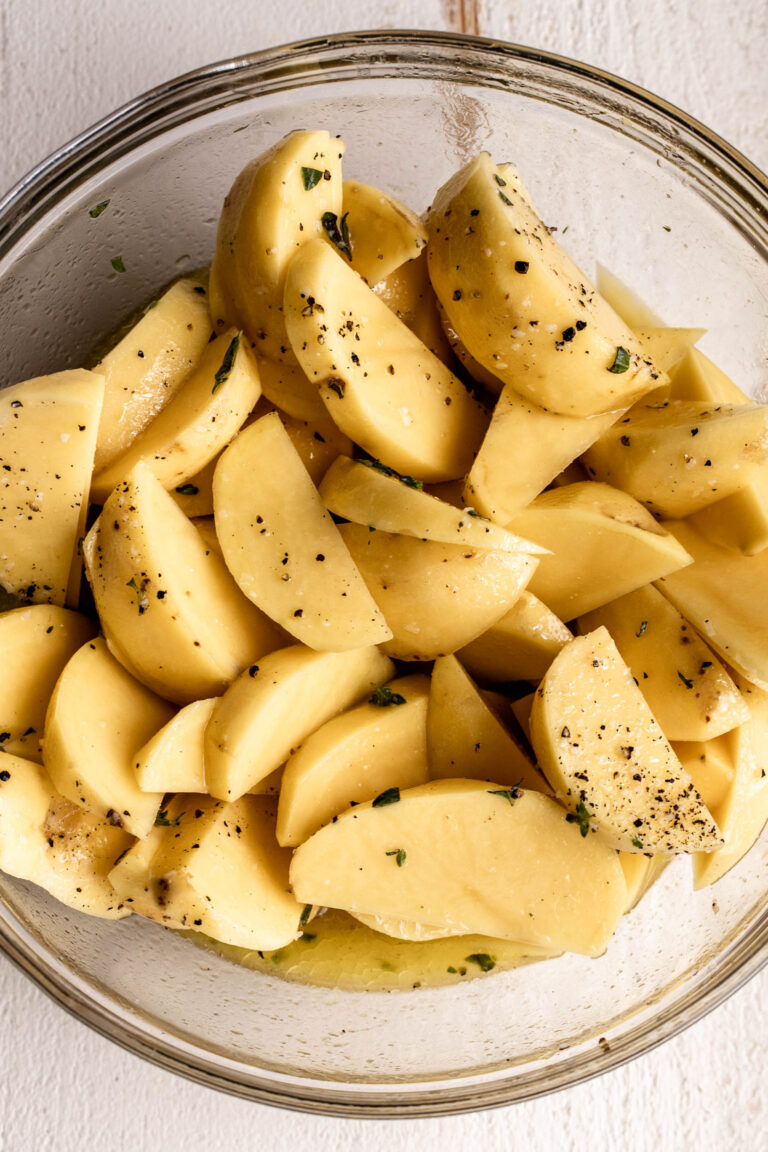 Easy Greek Lemon Roasted Potatoes - Cooking with Cocktail Rings