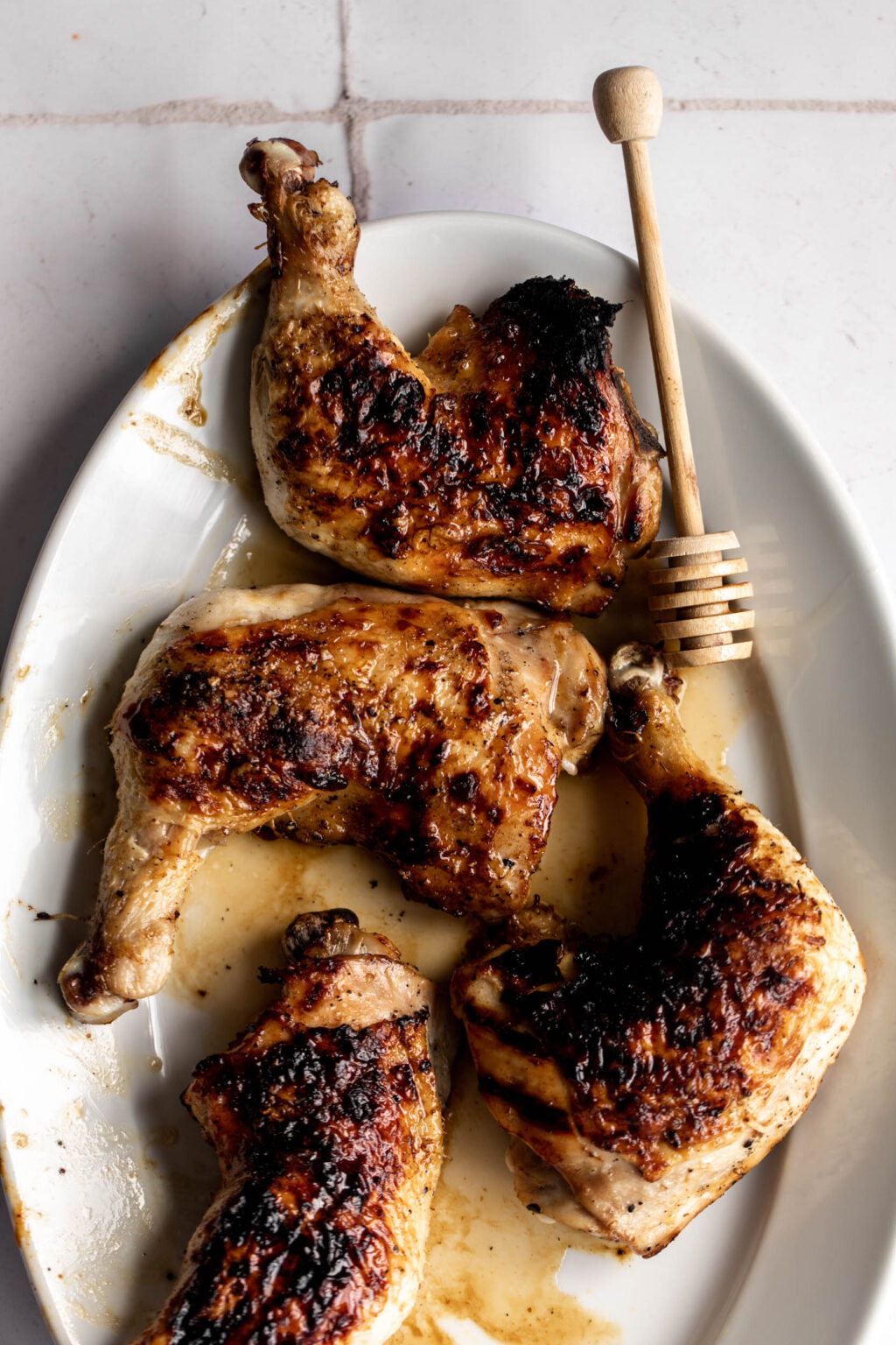 Grilled Hot Honey Chicken - Cooking with Cocktail Rings