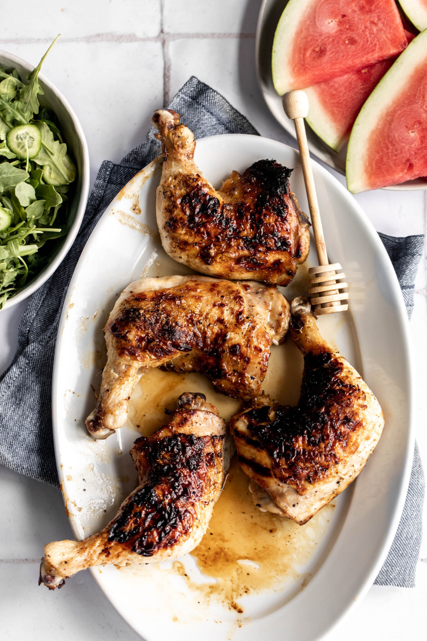 Grilled Hot Honey Chicken - Cooking with Cocktail Rings