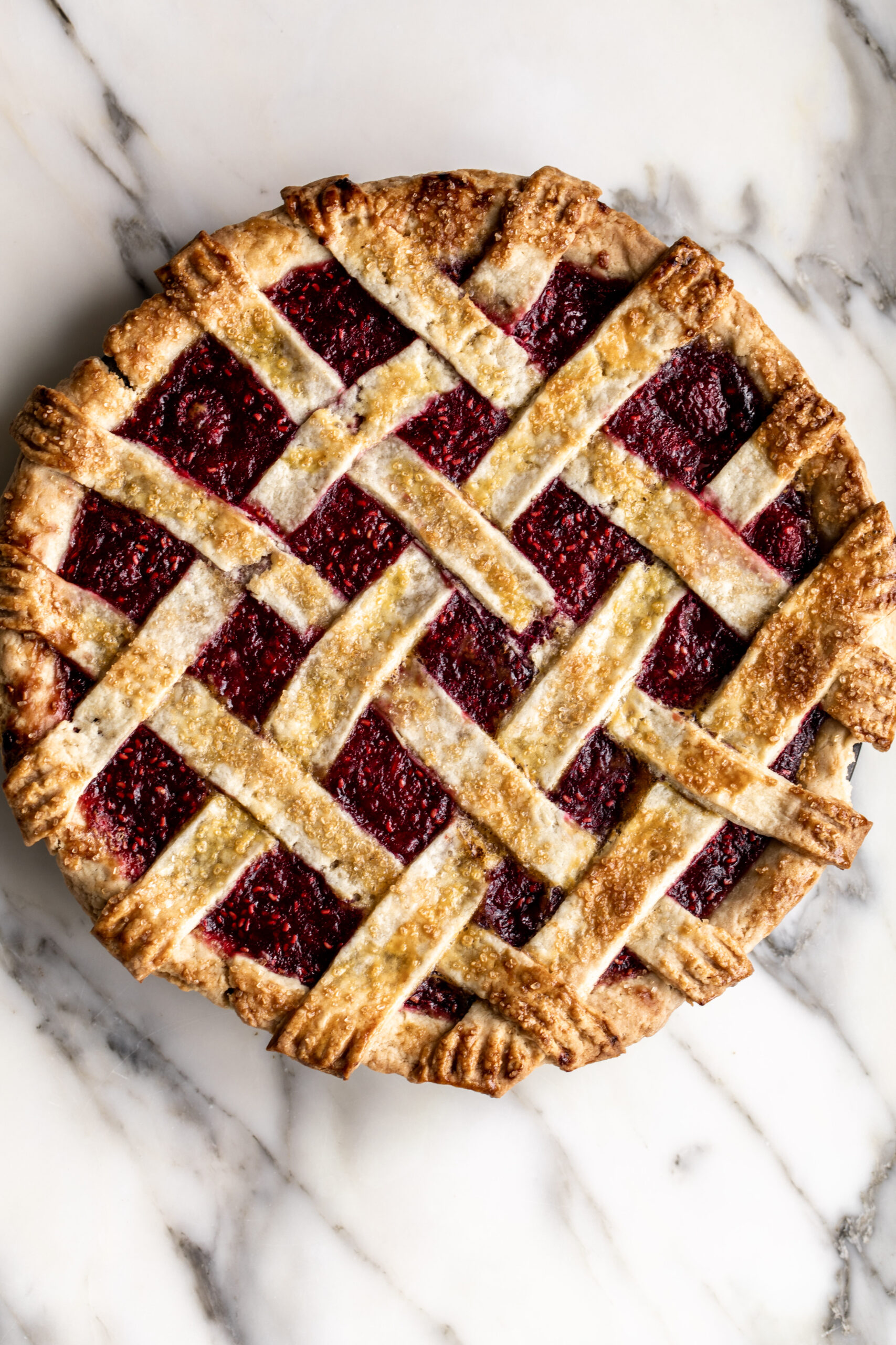 Raspberry Pie with Shortbread Crust - Cooking with Cocktail Rings