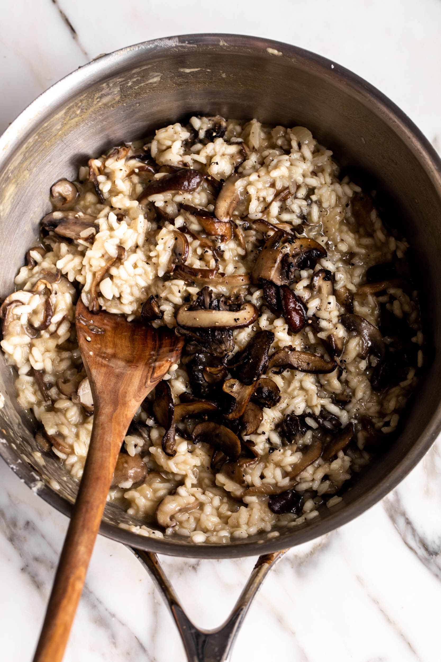 Mixed Mushroom Risotto - Cooking with Cocktail Rings