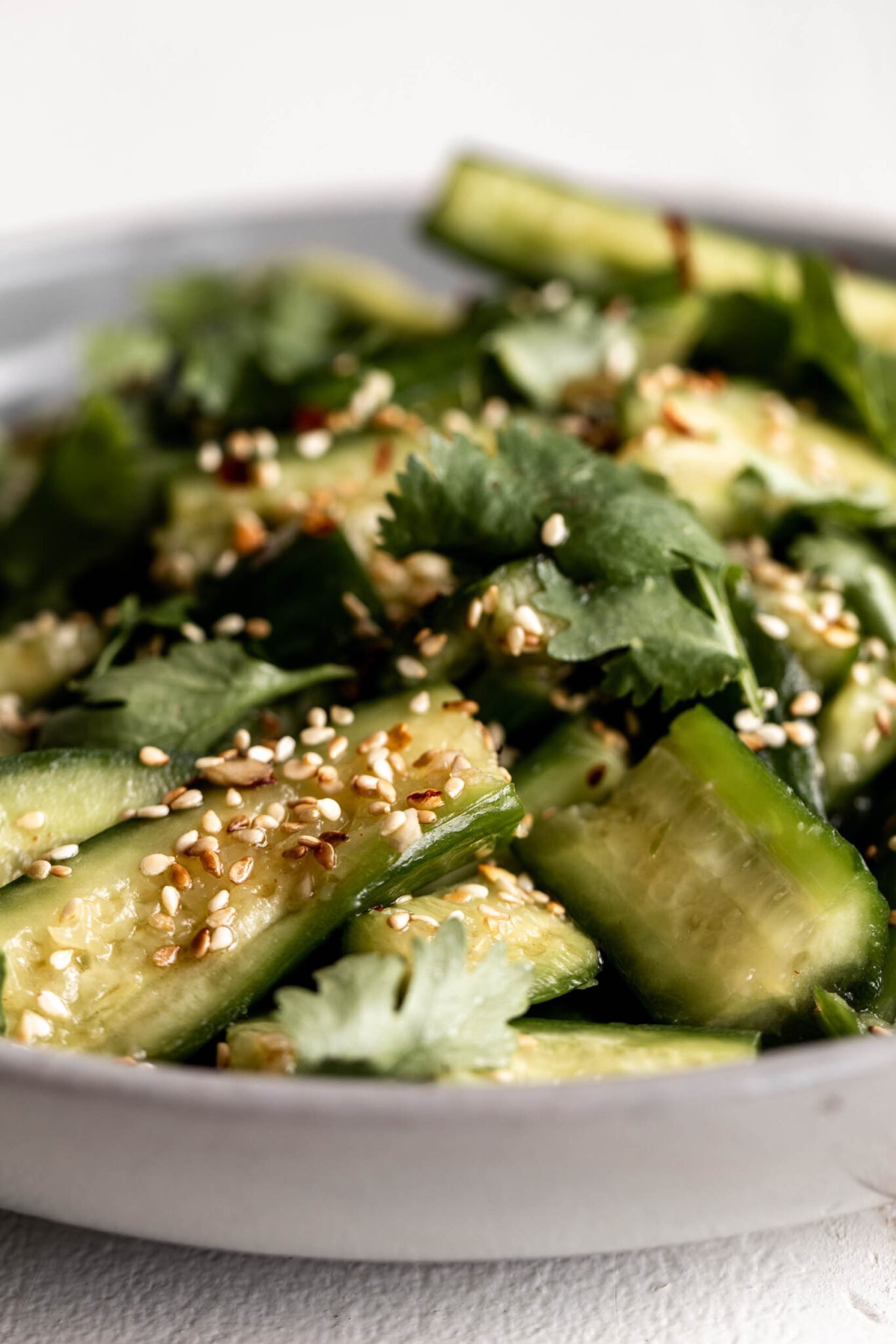 Smashed Cucumber Salad - Cooking with Cocktail Rings