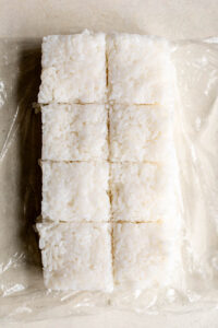 Crispy Rice with Spicy Shrimp Salad - Cooking with Cocktail Rings