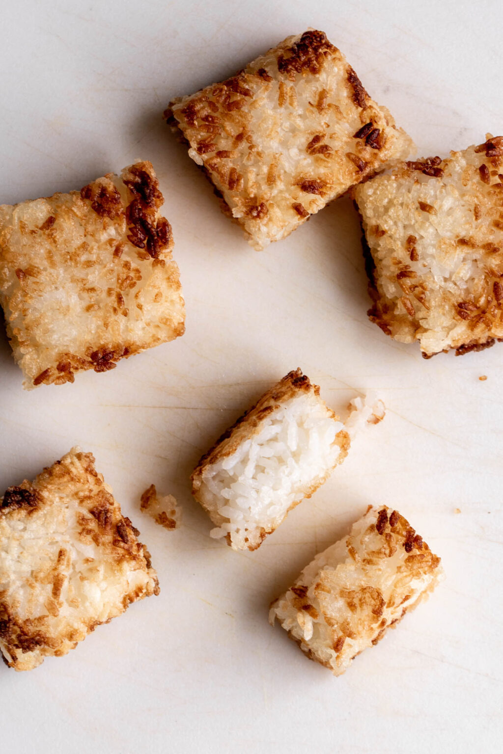 Crispy Rice with Spicy Shrimp Salad - Cooking with Cocktail Rings