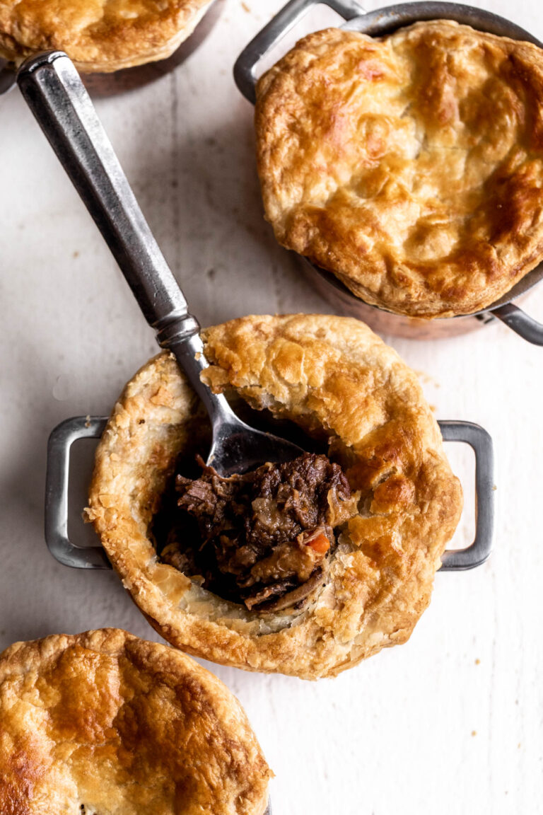 Steak and Mushroom Pot Pie - Cooking with Cocktail Rings