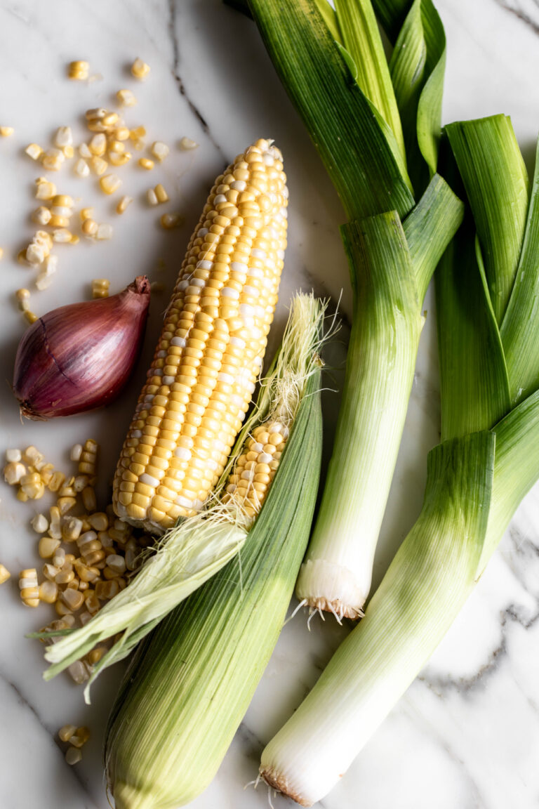 Creamy Corn Pasta with Frizzled Leeks and Truffle - Cooking with ...