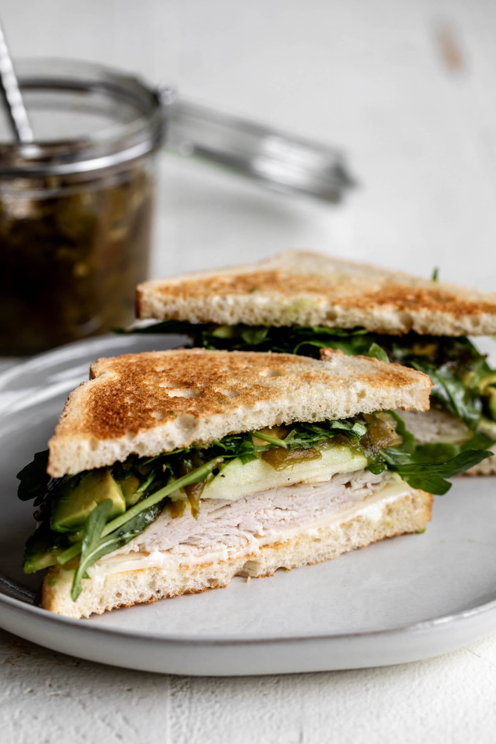 Turkey Sandwich with Apples, Hatch Chilies, Pepper Chutney