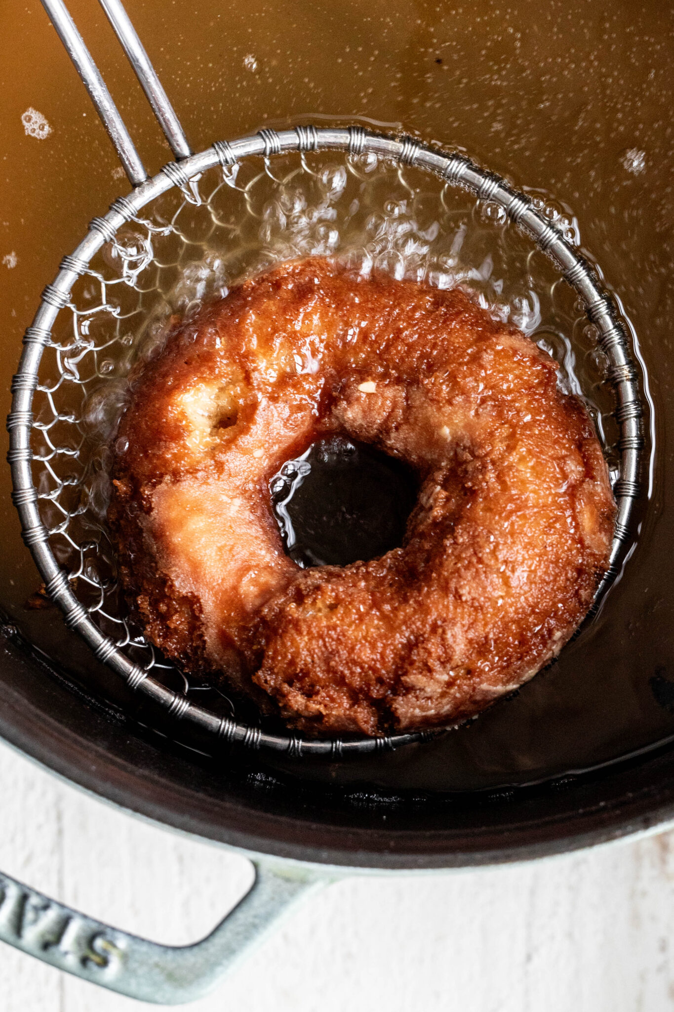 Fried Apple Cider Donuts - Cooking with Cocktail Rings