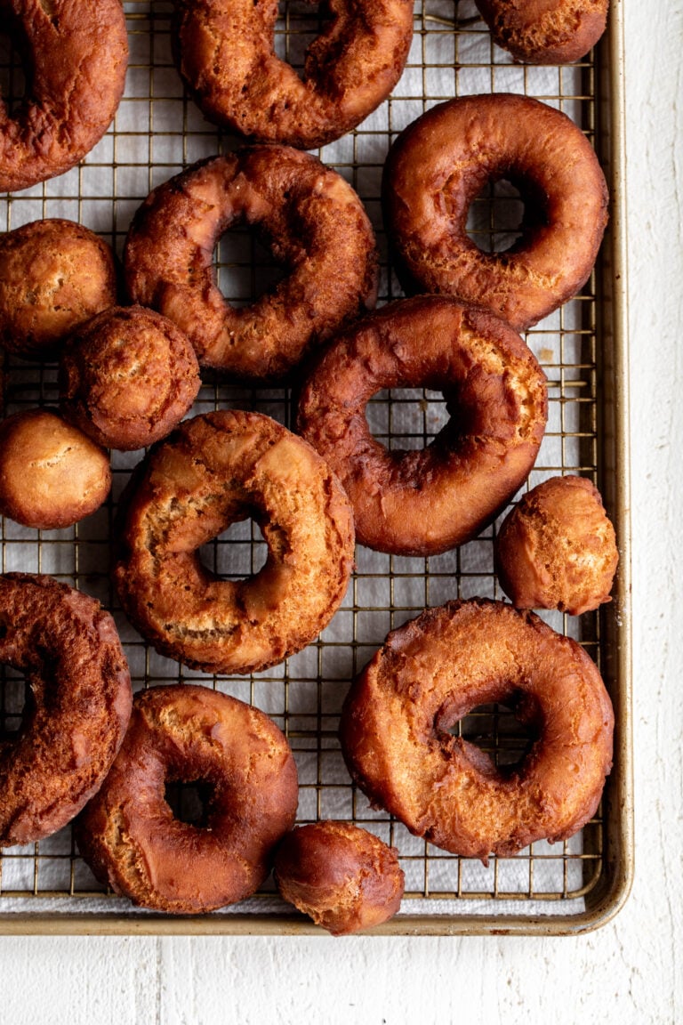 Fried Apple Cider Donuts - Cooking with Cocktail Rings