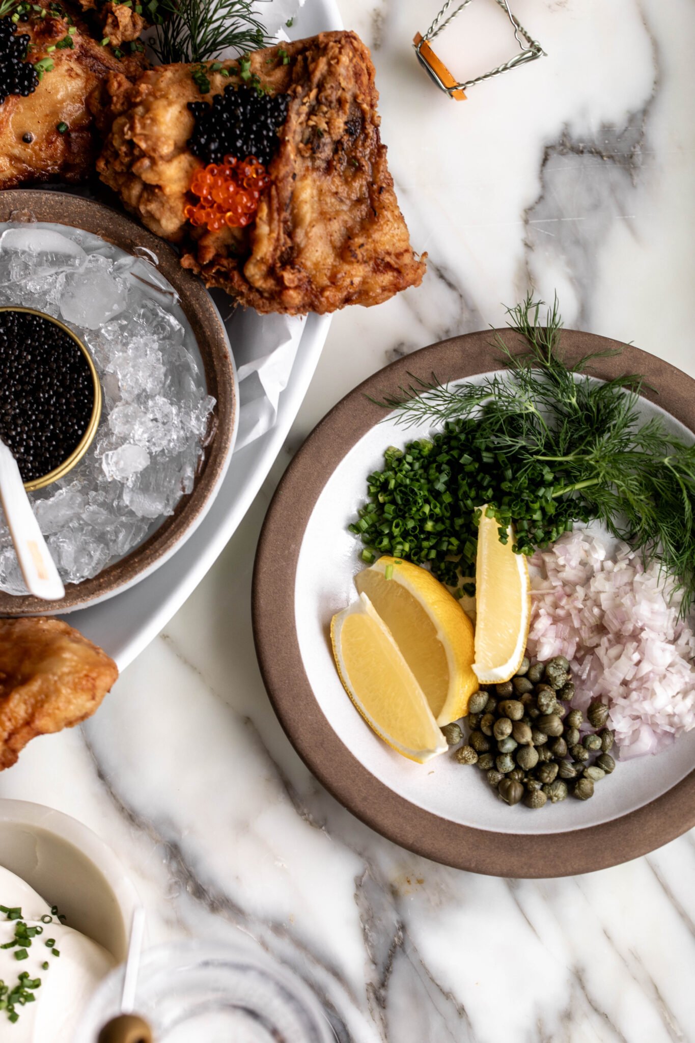 Fried Chicken and Caviar Bar - Cooking with Cocktail Rings