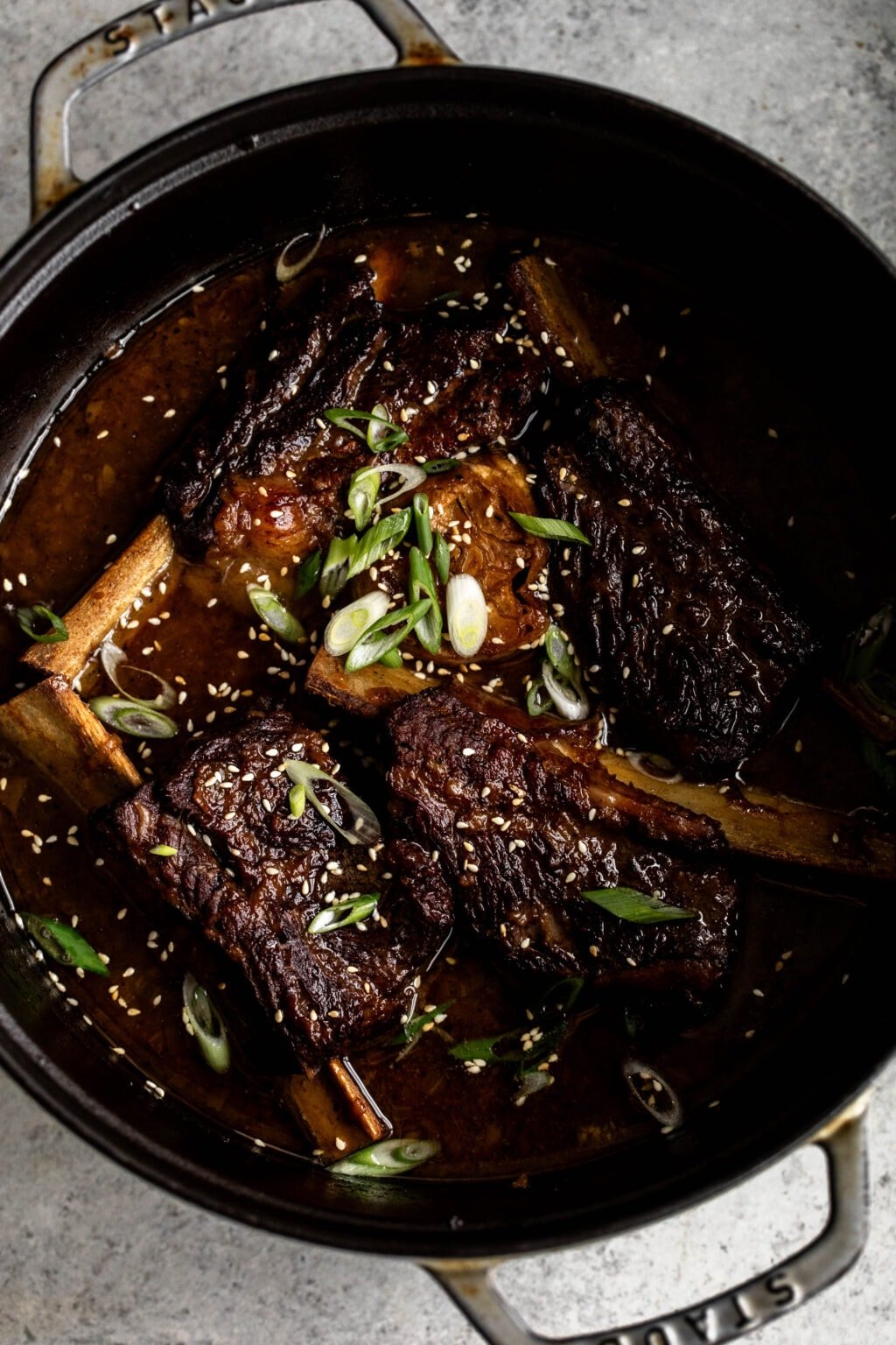 Miso Braised Short Ribs - Cooking with Cocktail Rings