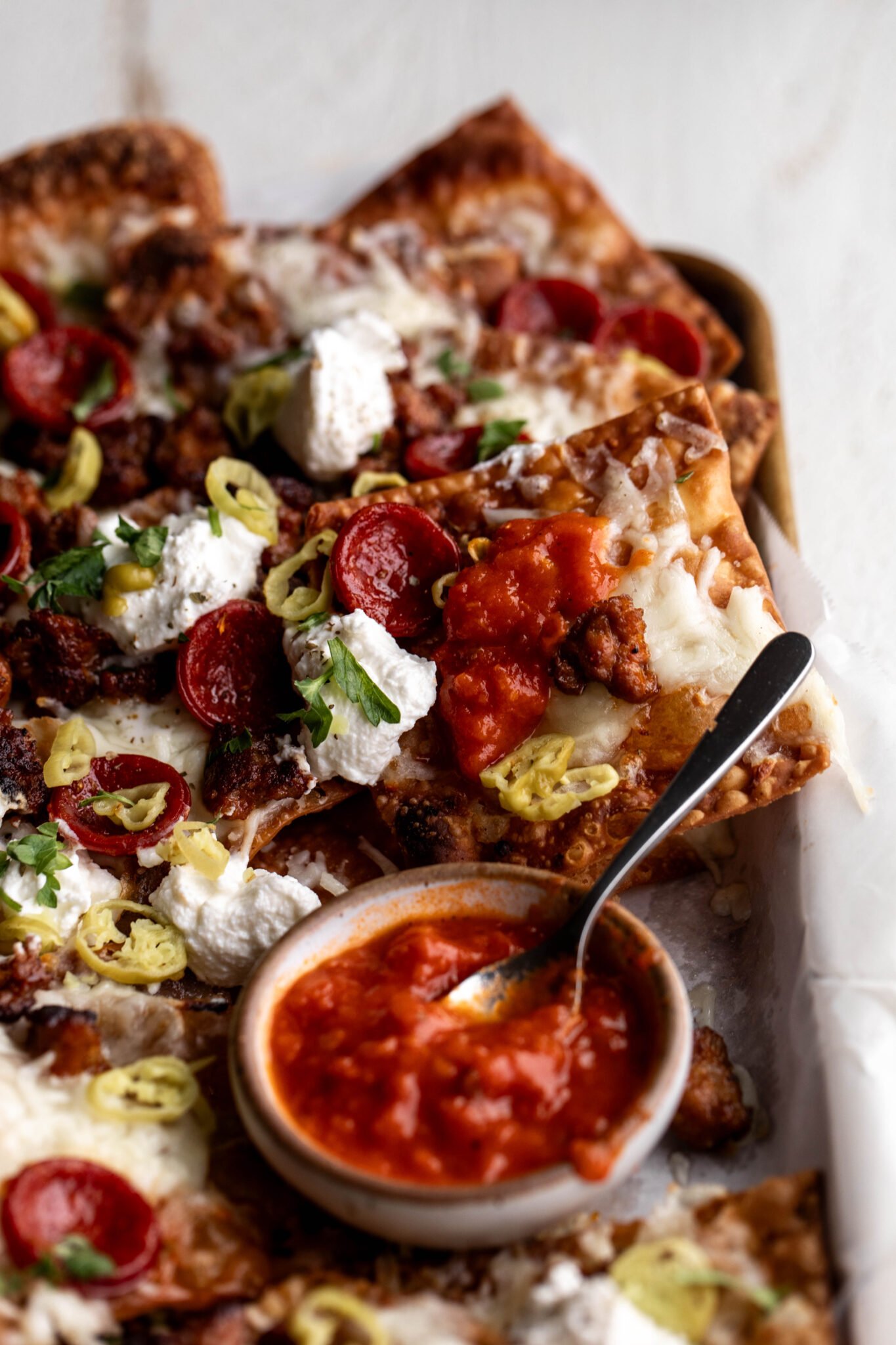 Italian Nachos - Cooking with Cocktail Rings