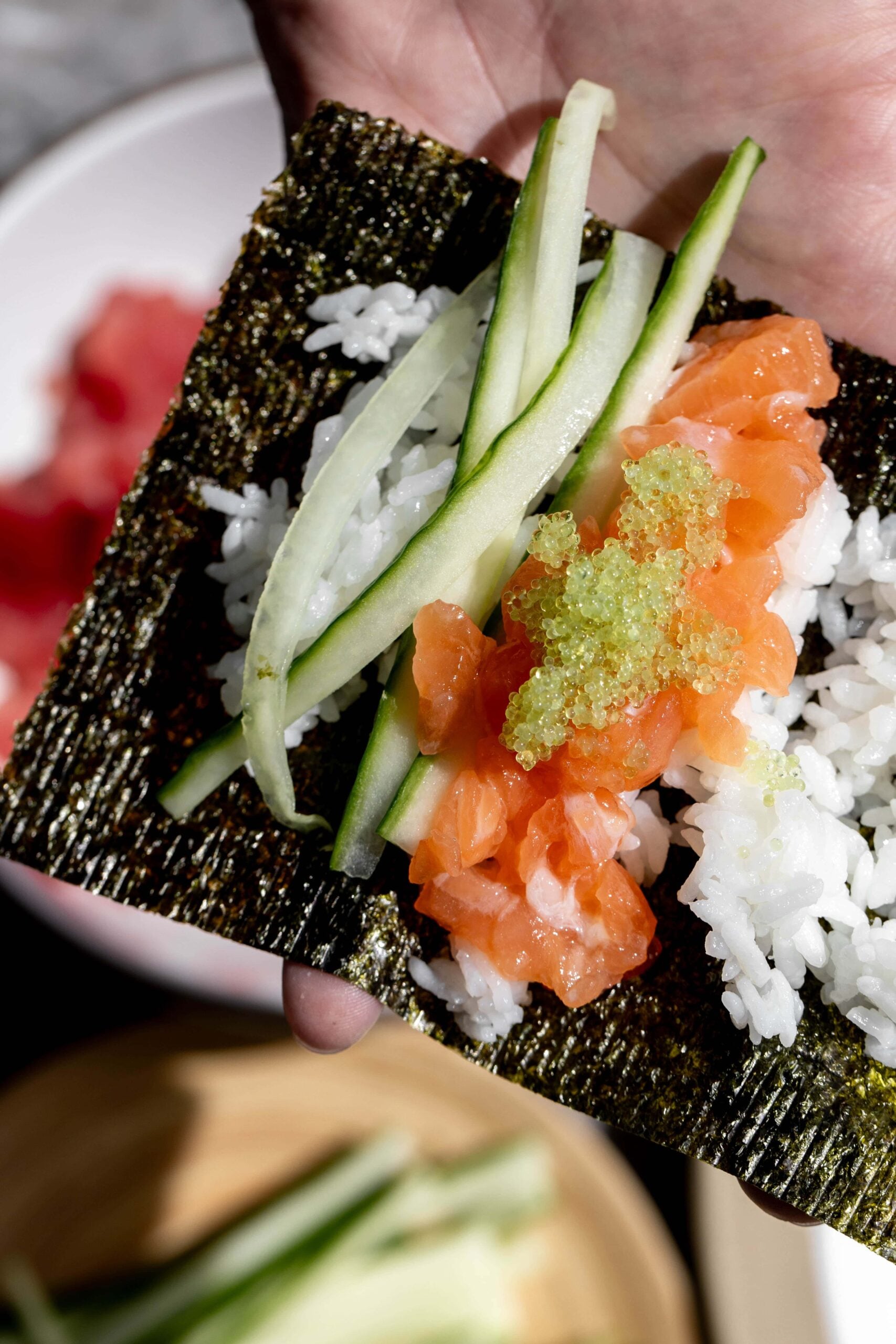 At Home Hand Roll Bar (Temaki Bar) - Cooking with Cocktail Rings